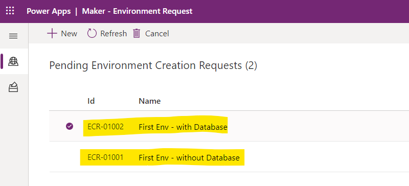 [FEATURE] Environment Creation Request - Allow maker to view submitted request details · Issue ...