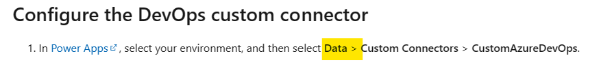 "Custom Connectors" under Dataverse in the new make.powerapps.com ...