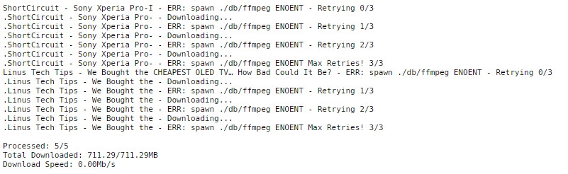 ERR: spawn ./db/ffmpeg ENOENT · Issue #100 · Inrixia/Floatplane-Downloader · GitHub
