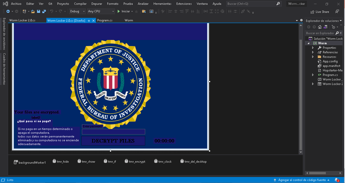 GitHub - CryptoLocker002/Worm-Locker: ransomware del FBI