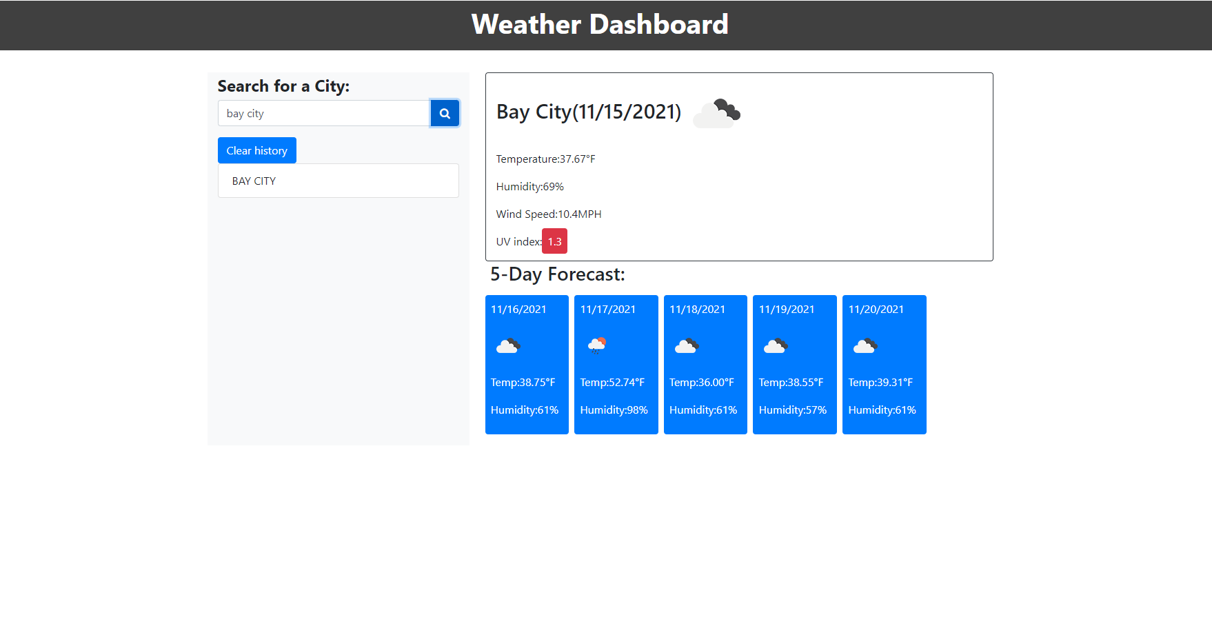 GitHub - johnsiefert/weather-dashboard
