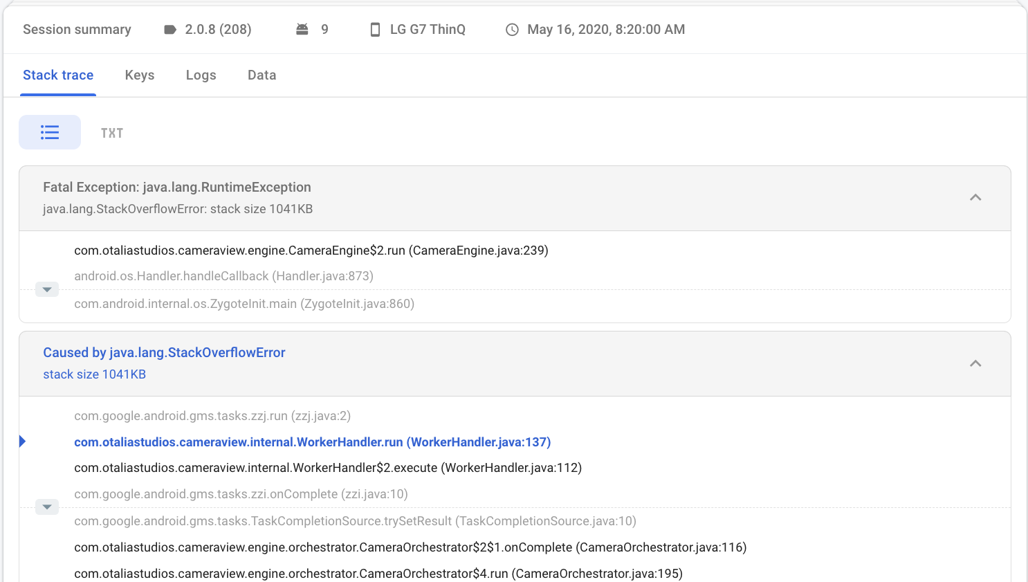 StackOverflowError · Issue #856 · natario1/CameraView · GitHub
