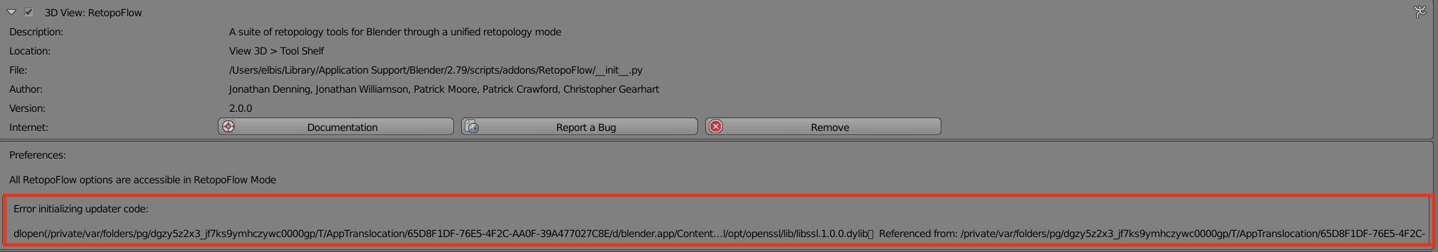 Error initializing updater code · Issue #570 · CGCookie/retopoflow · GitHub