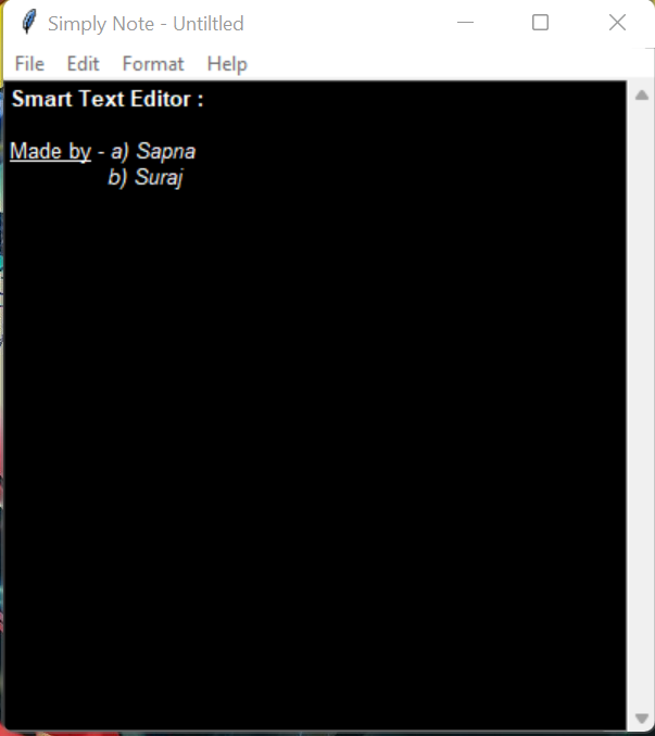 Github Sapna127simply Note Smart Text Editor Built Using Python 