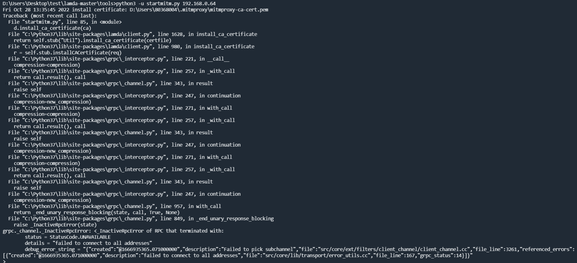 使用中间人流量分析，没有日志，手机app也卡住 · Issue #10 · rev1si0n/lamda · GitHub