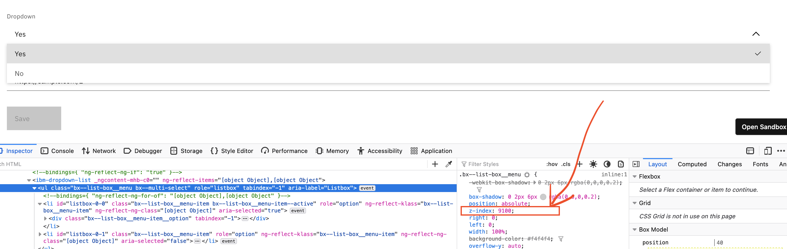 Ibm Dropdown Z Index Issue In The Latest Carbon Version · Issue 1888 · Carbon Design System