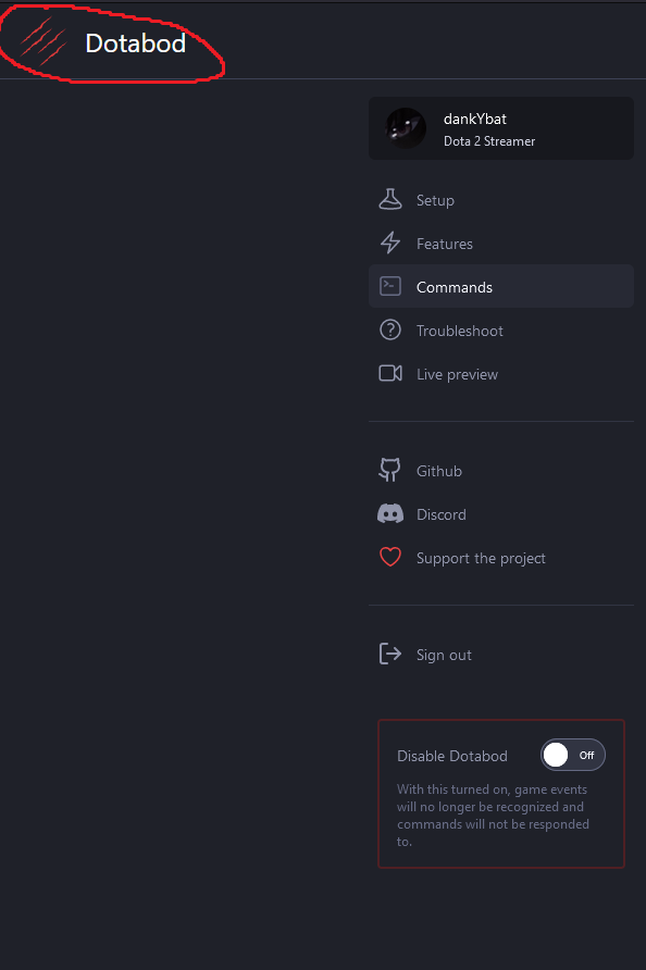 Click icon/text in dashboard to go to main page · Issue #141 · dotabod/backend · GitHub