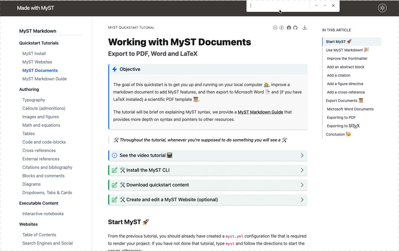 Making collapsed content accessible for find-in-page search · Issue #222 · jupyter-book/mystmd ...