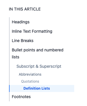 "In this article" formatting of subsections could be made clearer · Issue #2 · executablebooks ...