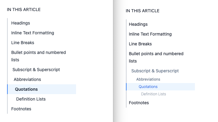 "In this article" formatting of subsections could be made clearer · Issue #2 · executablebooks ...