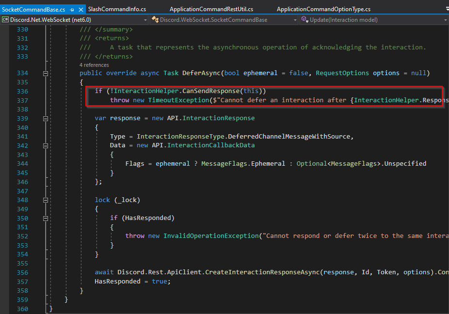 [feature Request] Interactionhelper Cansendresponse Disable Check · Issue 2144 · Discord Net