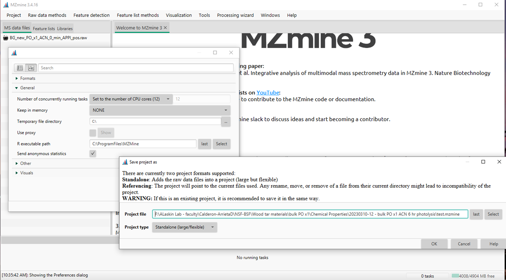 Error while saving raw data files. · Issue #1271 · mzmine/mzmine · GitHub