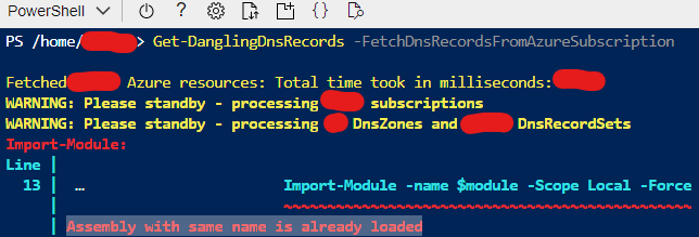 DNS - Find Dangling DNS Records Error on run "Assembly with same name is already loaded" · Issue ...