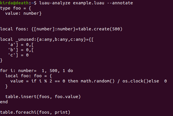 improve luau-analyze's `--annotate` option formatting · Issue #402 ...
