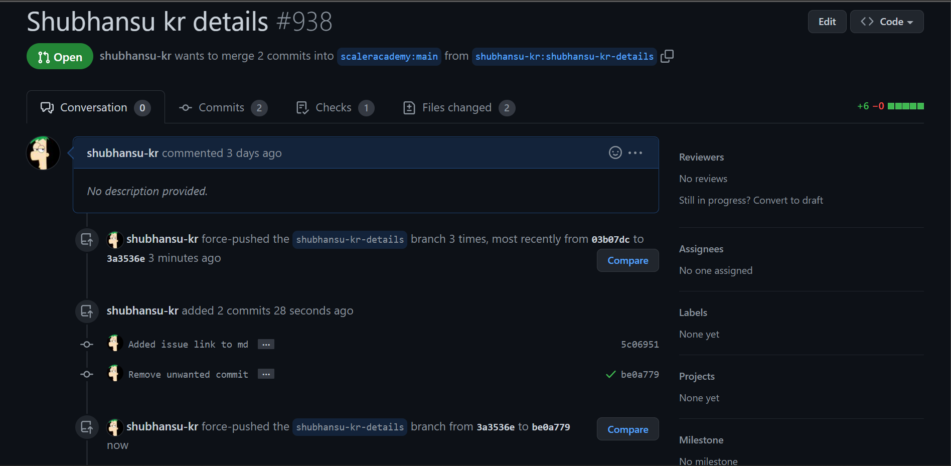 Day1-23 : shubhansu-kr · Issue #292 · scaleracademy/scaler-september-open-source-challenge-2022 ...