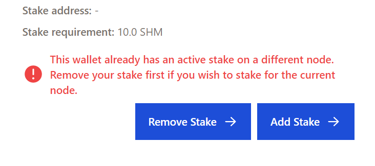 [duplicate] Validator Cannot Unstake Error ``` This Wallet Already Has An Active Stake On A