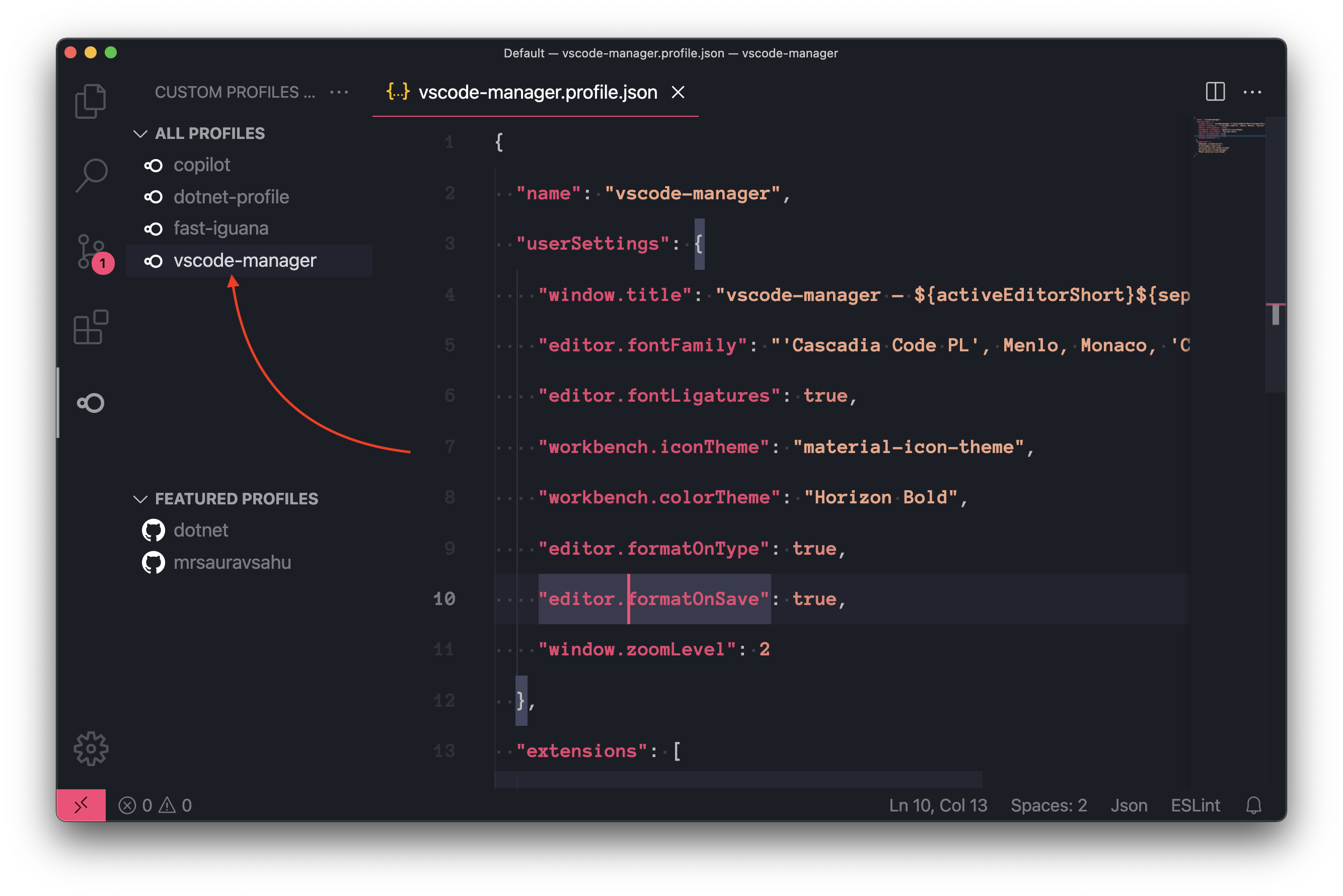 Custom Profiles For VSCode Visual Studio Marketplace