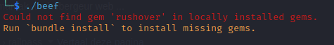 can't install beef and run bundle install · Issue #2560 · beefproject/beef · GitHub