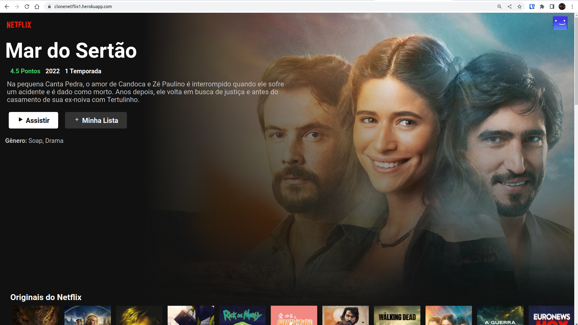 GitHub - DarlanAguiar/netflixclone: Aula de react, aprendendo a fazer um clone do netflix
