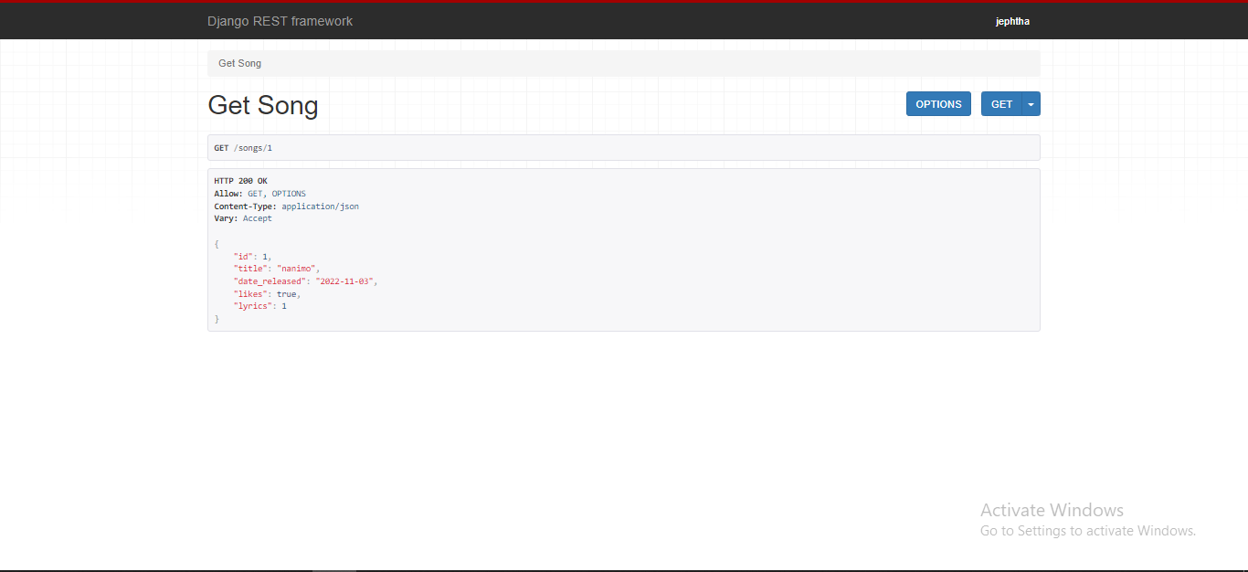 somg-crud api screemshoot · Issue #1 · Roland-Jephtha/django_songcrud · GitHub