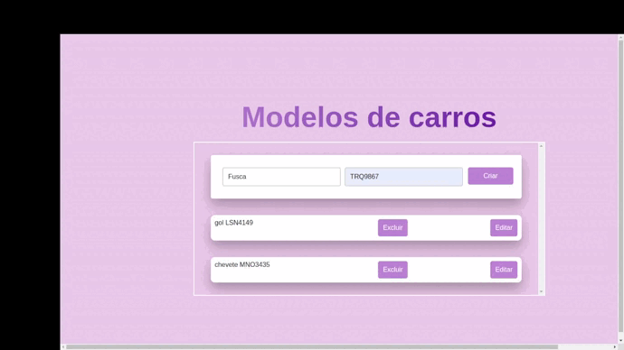 GitHub - CarolinaAriadne/projeto-modelos-de-carros: FullStack