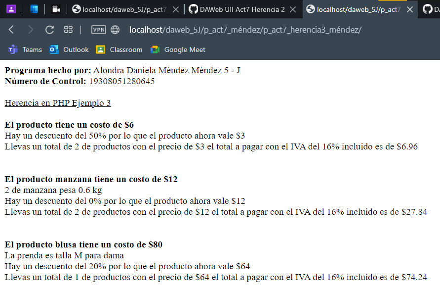DAWeb UII Act7 Herencia 3 · GitHub