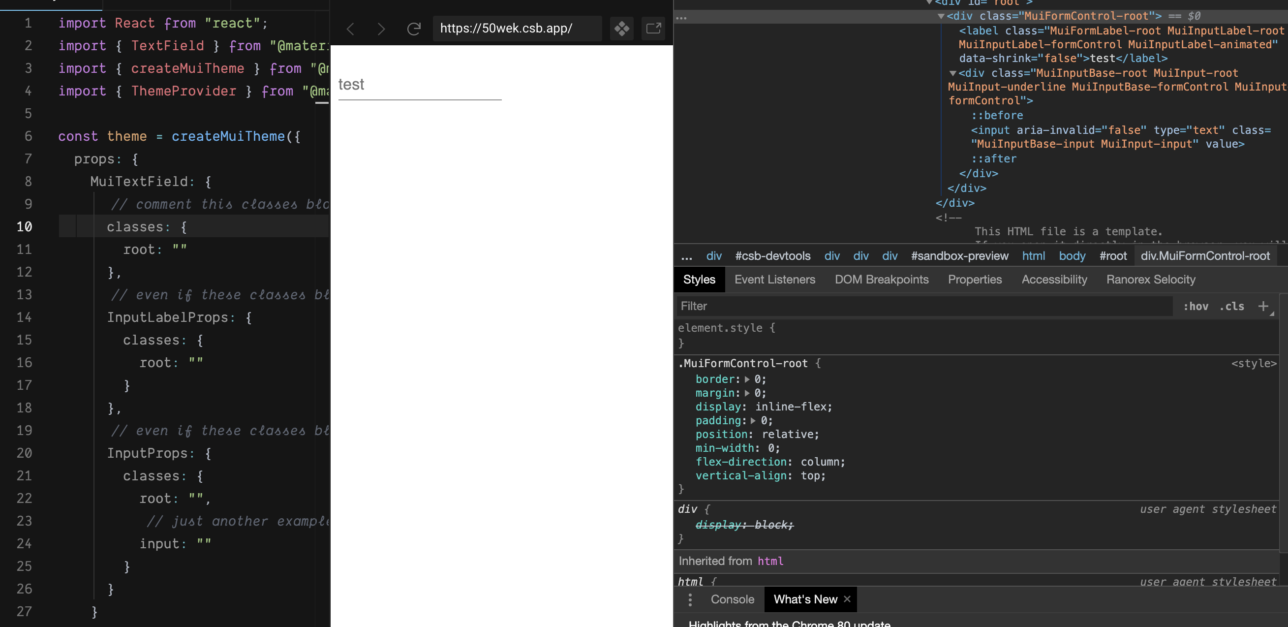 Theme global props nested classes not overwritten · Issue #20640 · mui/material-ui · GitHub