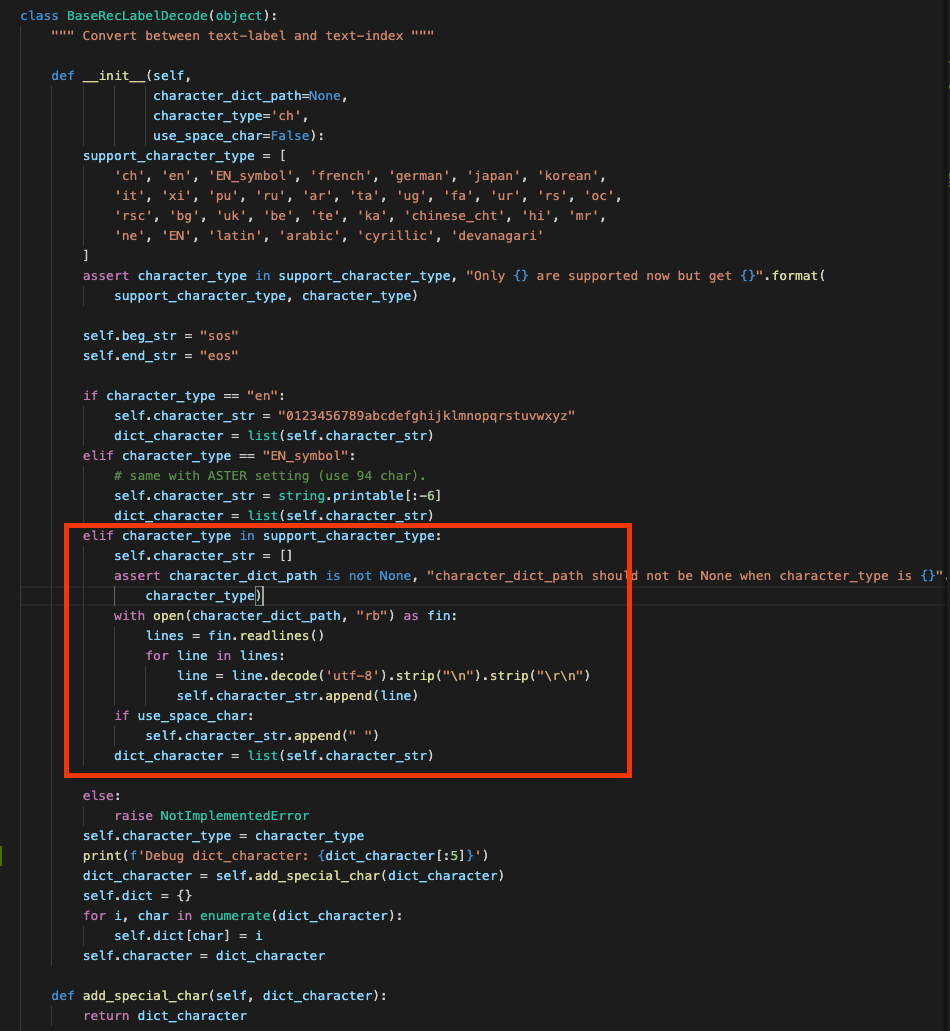 在读取字典时哪里插入了空白字符 · Issue #5704 · PaddlePaddle/PaddleOCR · GitHub