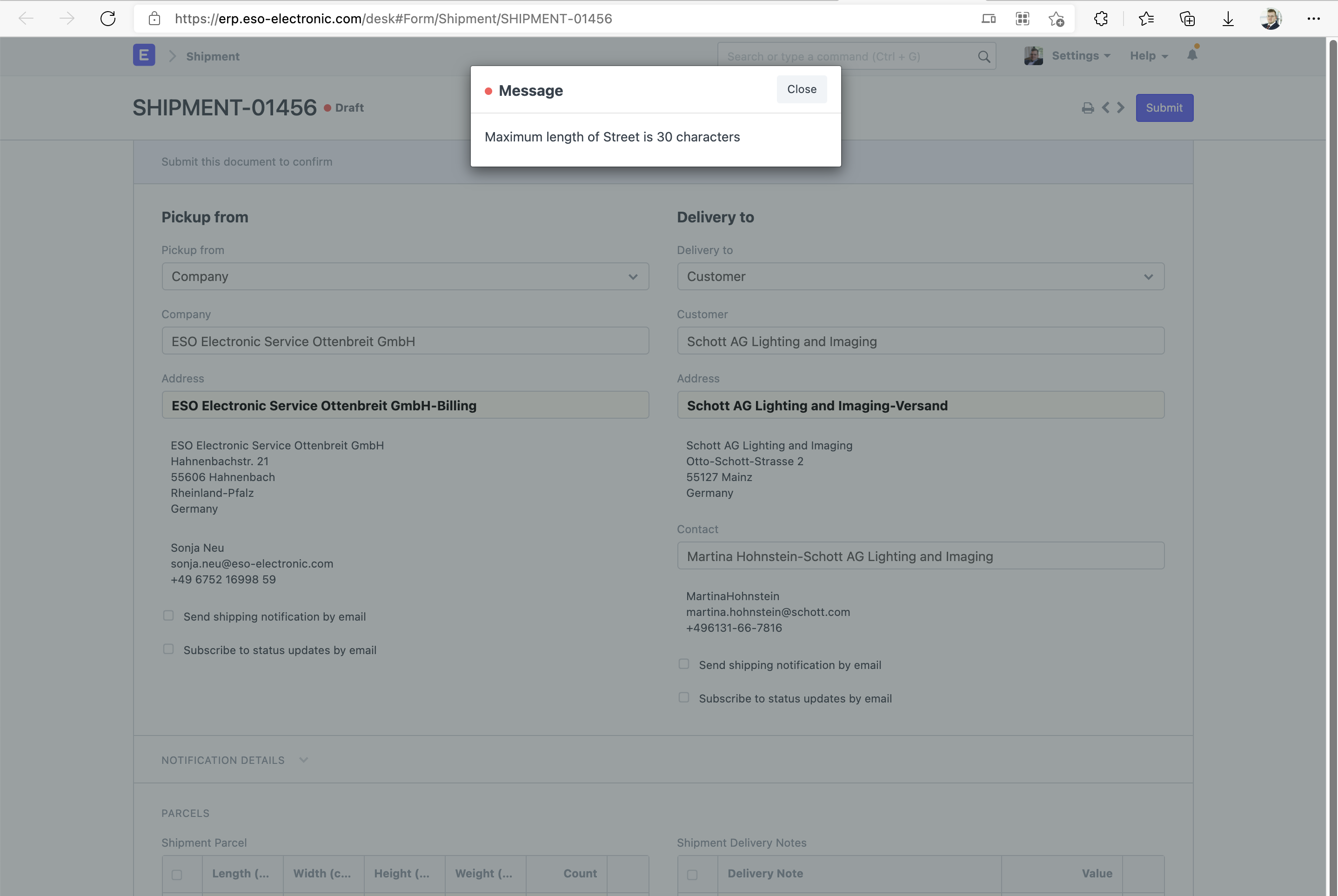 [2pt] Unable to submit SHIPMENT-01456 · Issue #123 · newmatik/erp ...