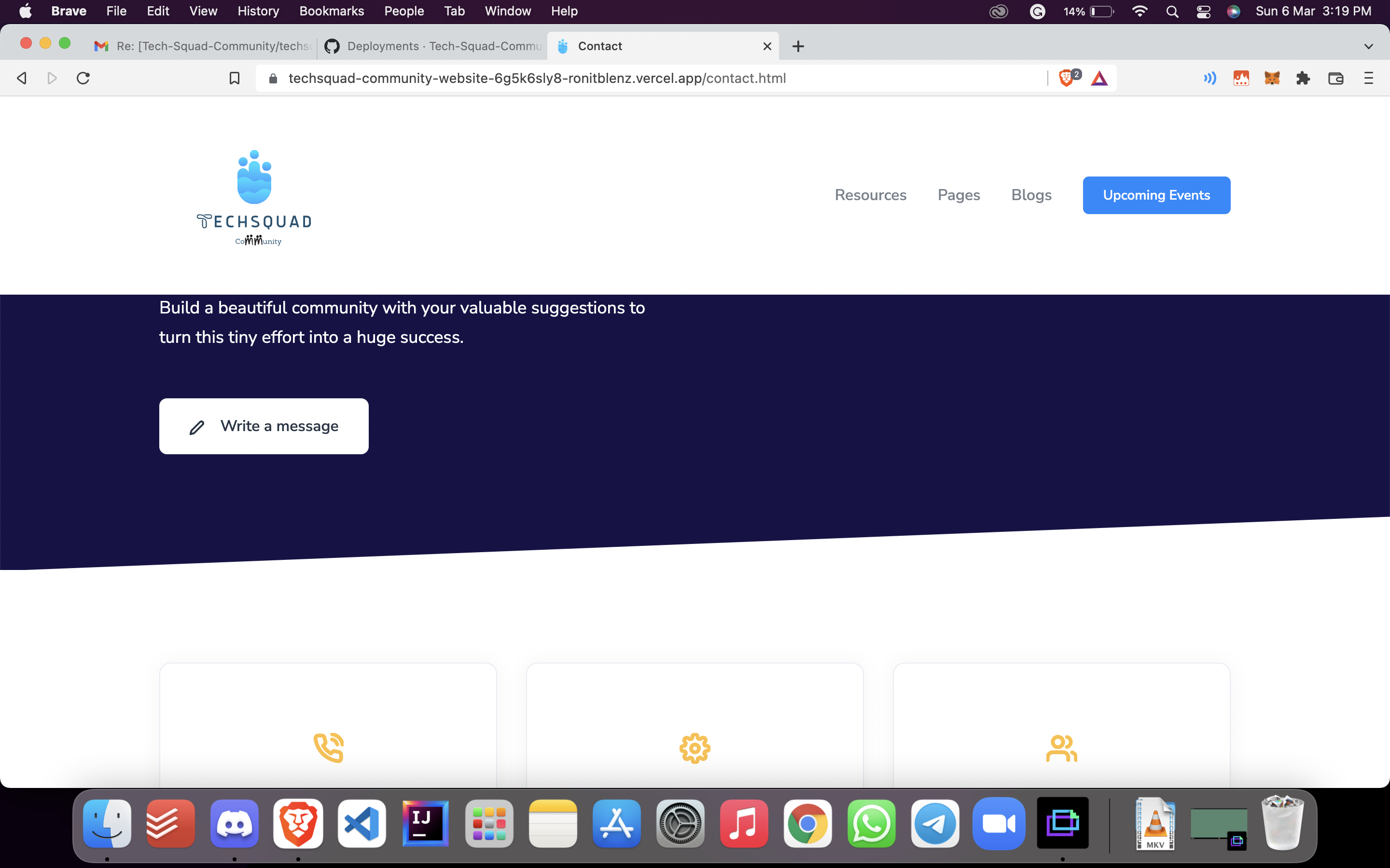 BUG: Overriding of the Nav Bar on Contact and About Us page · Issue #113 · Tech-Squad-Community ...