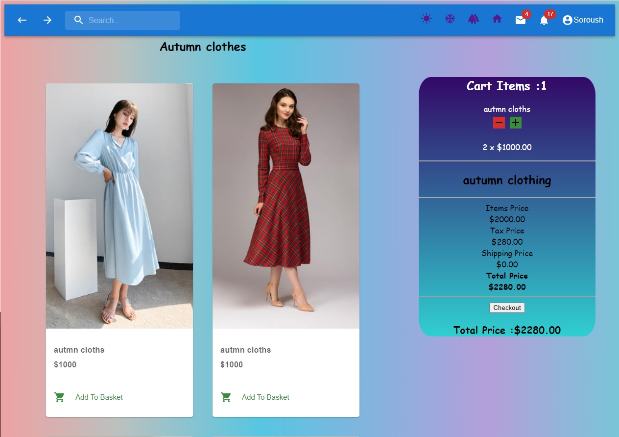 GitHub - Soroush-Mostafavi/Shopping-Cart: shopping-cart without using database , redux and api