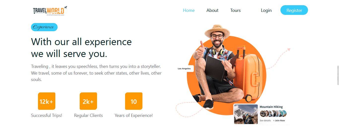 GitHub - Yashg5311/travelworld-project: A MERN stack application used for booking tours.