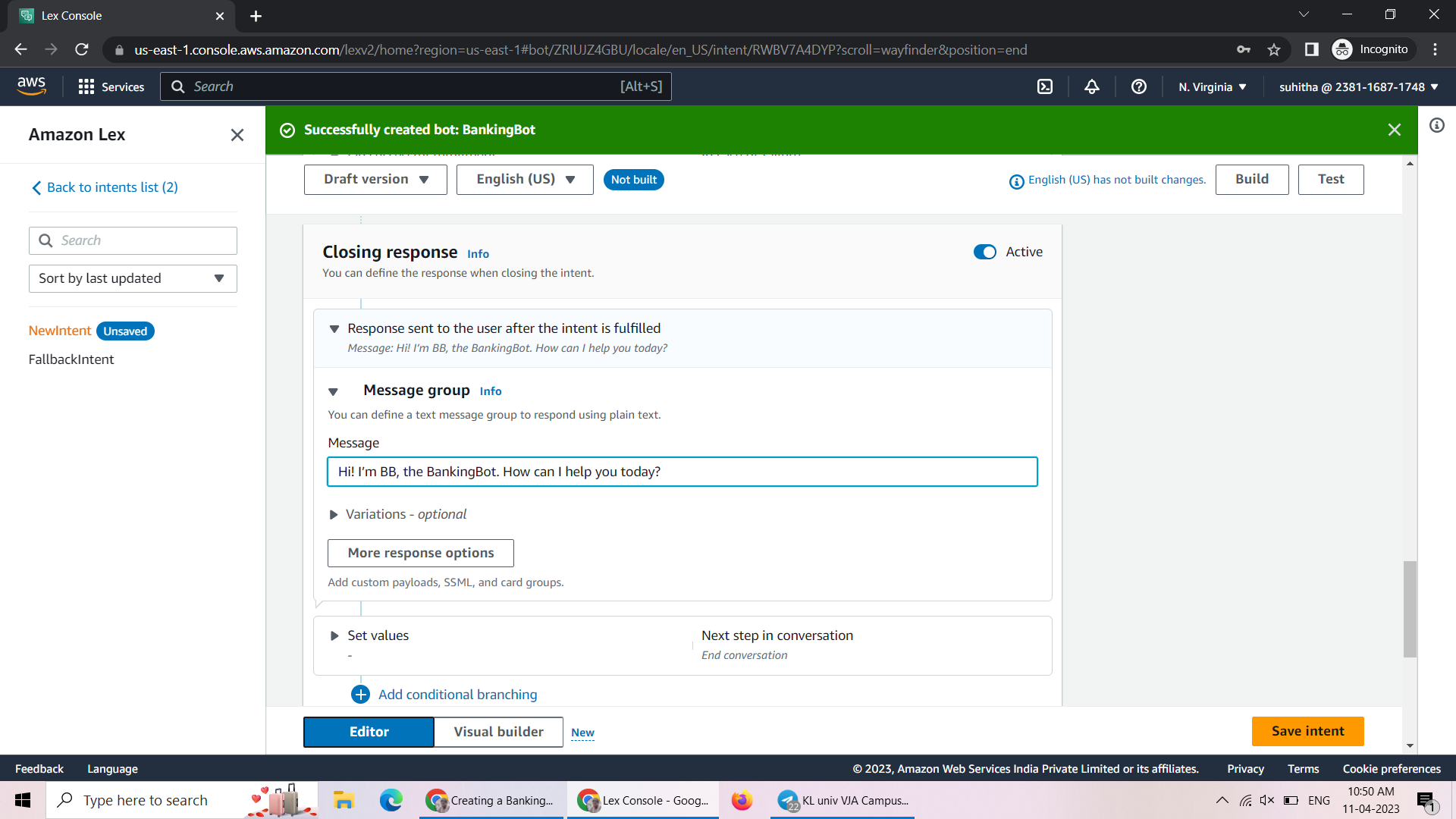 GitHub - SuhithaR/CSC-BANKING-BOT-AWS: CSC ACADAMIC PROJECT CREATED A ...