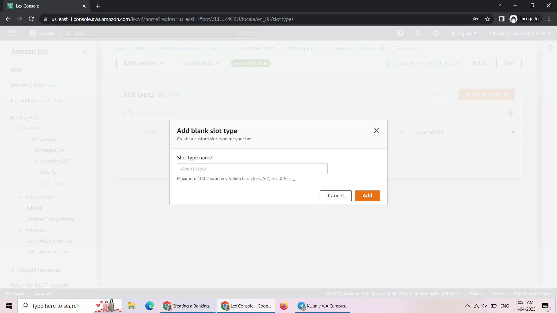 GitHub - SuhithaR/CSC-BANKING-BOT-AWS: CSC ACADAMIC PROJECT CREATED A ...