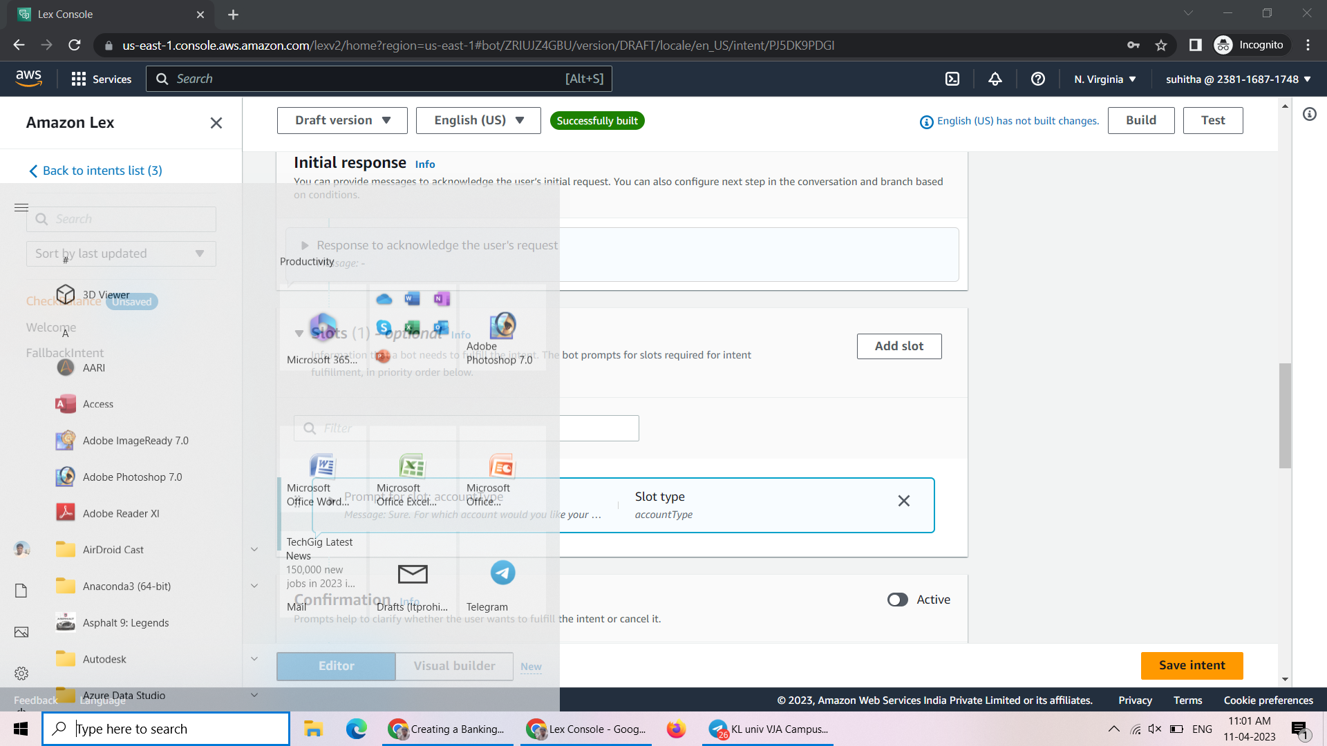 Github Suhitharcsc Banking Bot Aws Csc Acadamic Project Created A 1459