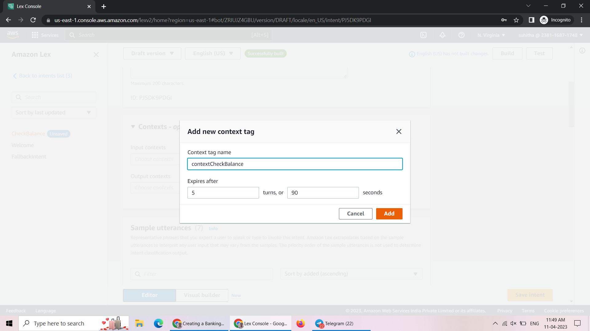 Github Suhitharcsc Banking Bot Aws Csc Acadamic Project Created A 3825
