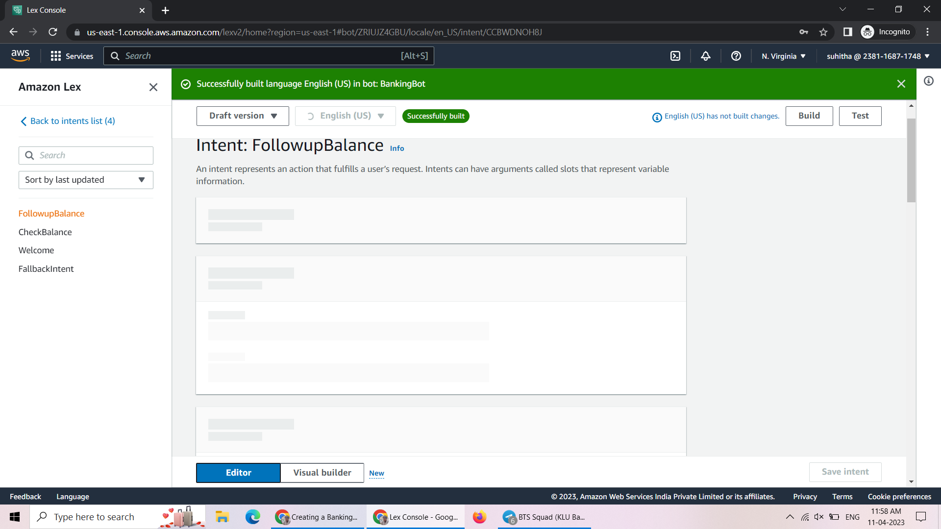 GitHub - SuhithaR/CSC-BANKING-BOT-AWS: CSC ACADAMIC PROJECT CREATED A BANKING BOT
