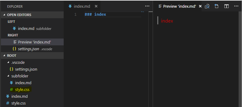 Relative paths in 'markdown.styles' are not resolved correctly for markdown files in subfolders ...