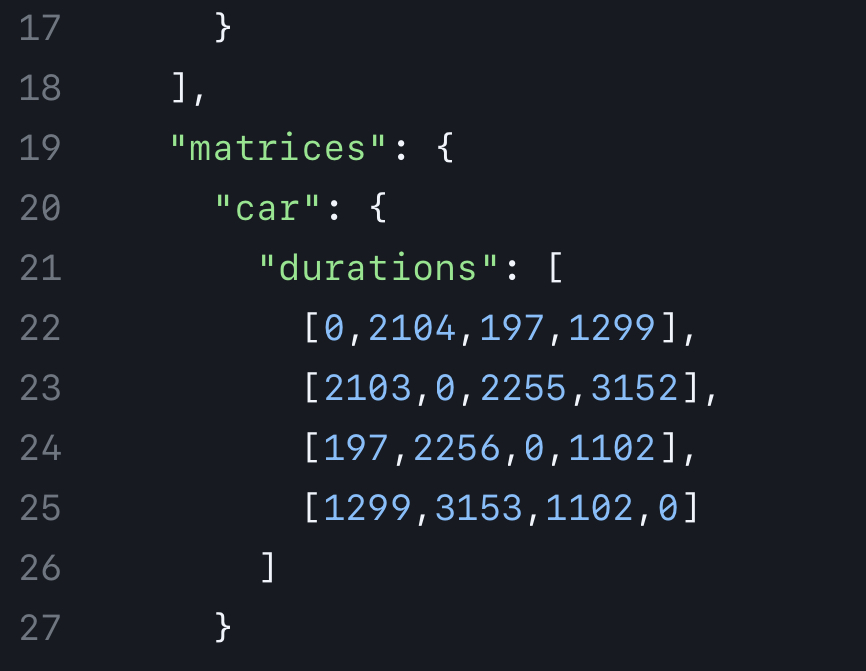 Vehicle definitions - how do the matrices work? · Issue #942 · VROOM-Project/vroom · GitHub