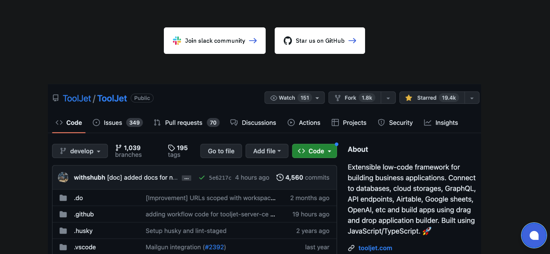 UI Improvement : "Building Better Apps Together" section · Issue #7590 · ToolJet/ToolJet · GitHub