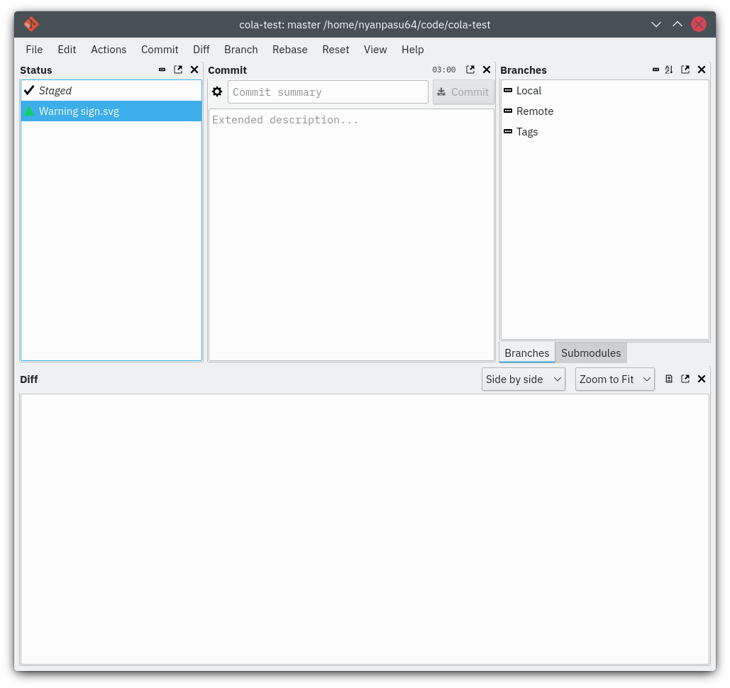Staged Diffs Aren T Displayed In A Repository Without Commits · Issue 1110 · Git Cola Git Cola