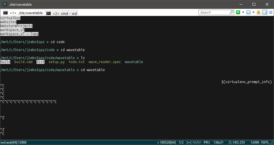 Completely freeze and zombify WSL with tmux and oh-my-zsh · Issue #1085 · microsoft/WSL · GitHub