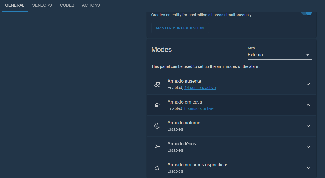 Modes Setup not available (Leave Time and Entry Time) · Issue #412 · nielsfaber/alarmo · GitHub