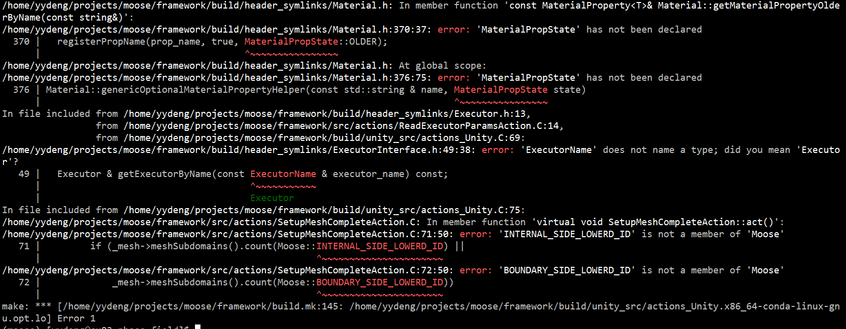 Error reported after "make" · idaholab moose · Discussion #22510 · GitHub