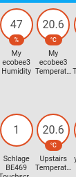 Ecobee weather tile does not show low temperature graph in correct ...