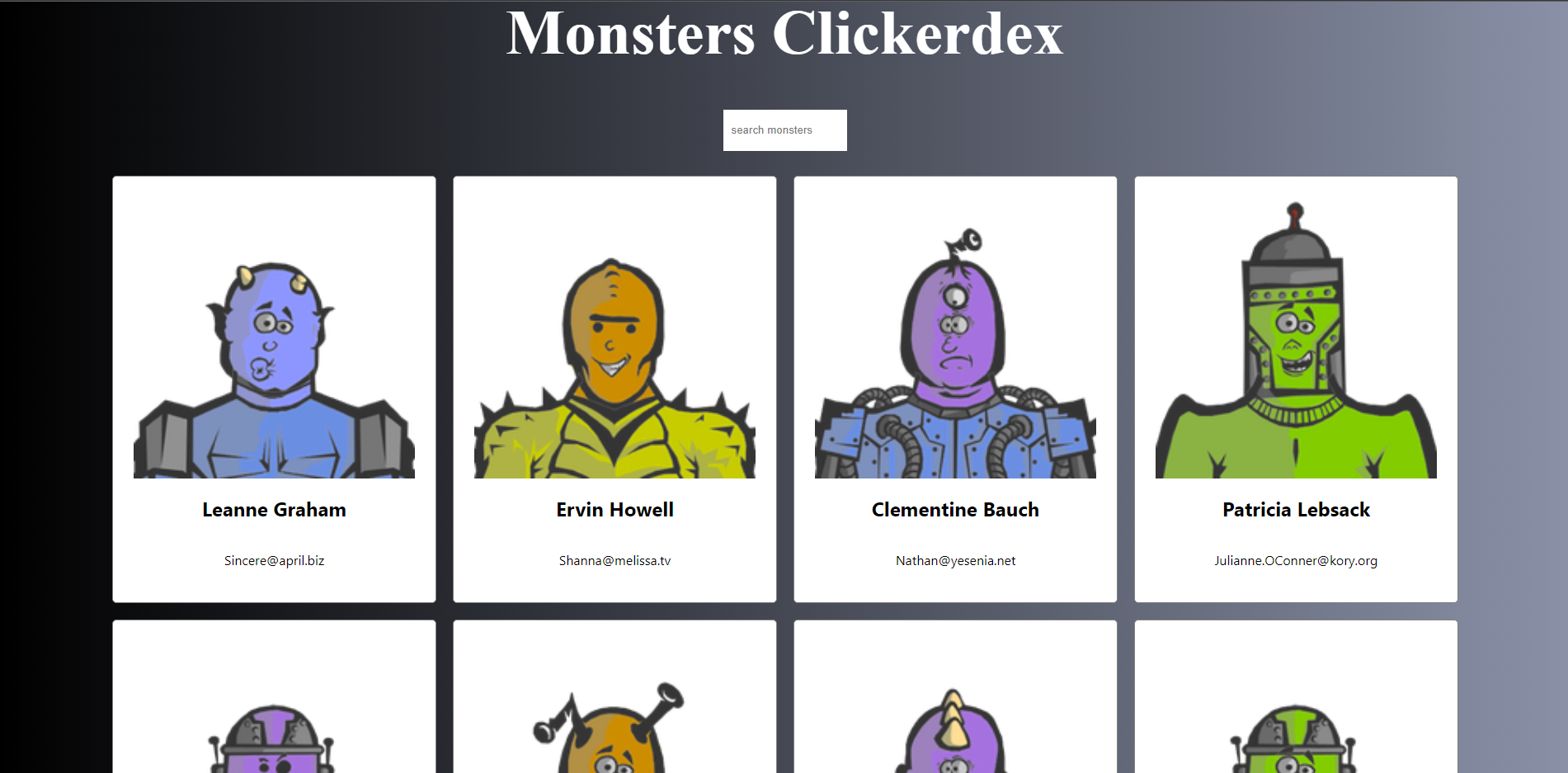 GitHub - ruimartins3/Monsters-Clickerdex: A fun React project where different monsters change ...