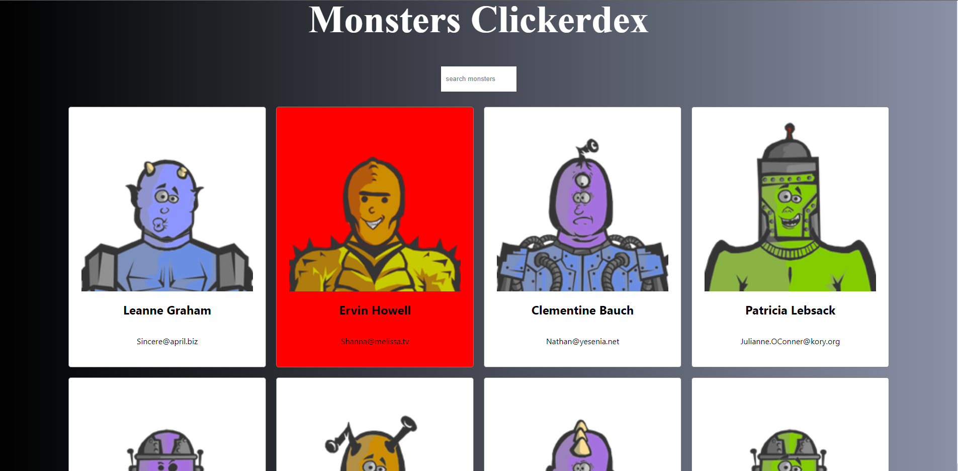 GitHub - ruimartins3/Monsters-Clickerdex: A fun React project where different monsters change ...