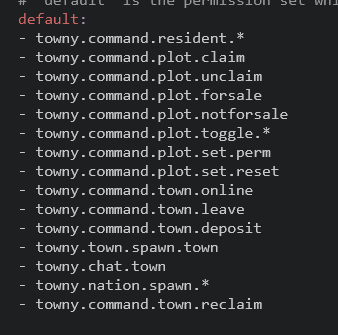 Set nodes to false in Townyperms.yml · Issue #5879 · TownyAdvanced/Towny · GitHub