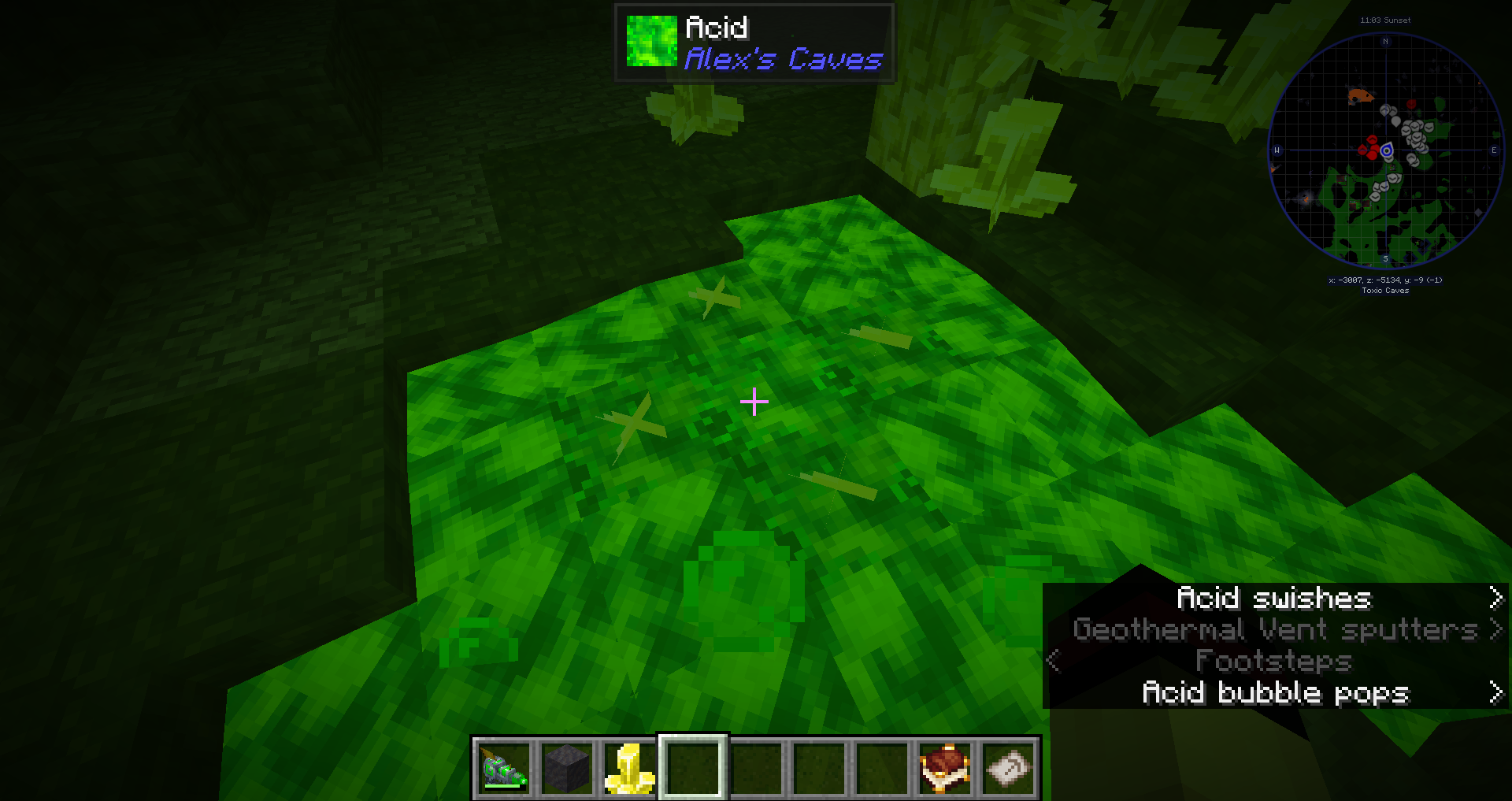 sulfur crystals become acid source block on contact with flowing · Issue #324 · AlexModGuy ...