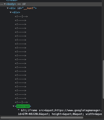 The google tag manager noscript is escaped · Issue #24 · nuxt-community/gtm-module · GitHub